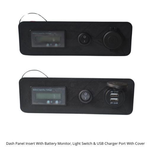 Dash Panel Insert – With Battery Monitor, Light Switch & USB Port With ...